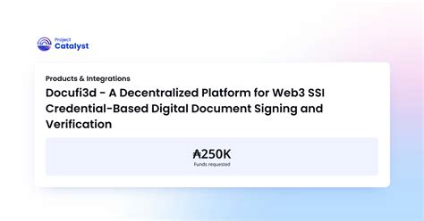Docufi3d A Decentralized Platform For Web3 Ssi Credential Based
