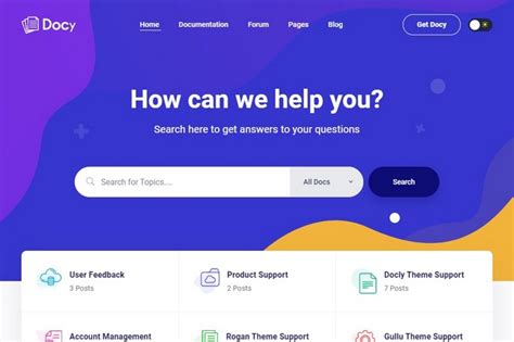 docy knowledge base documentation wordpress theme
