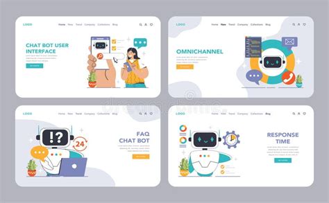 Chat Bot Universe Web Or Landing Set Dive Into Ai Driven Support Nlp