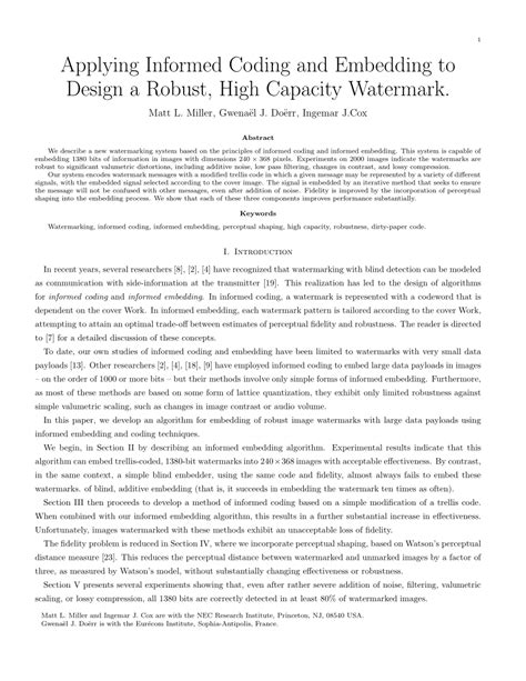 pdf applying informed coding and embedding to design a robust high
