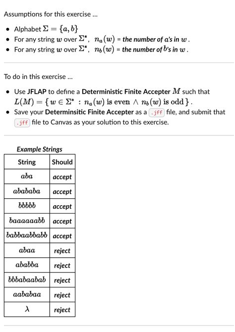 solved assumptions for this exercise alphabet Σ {a b}