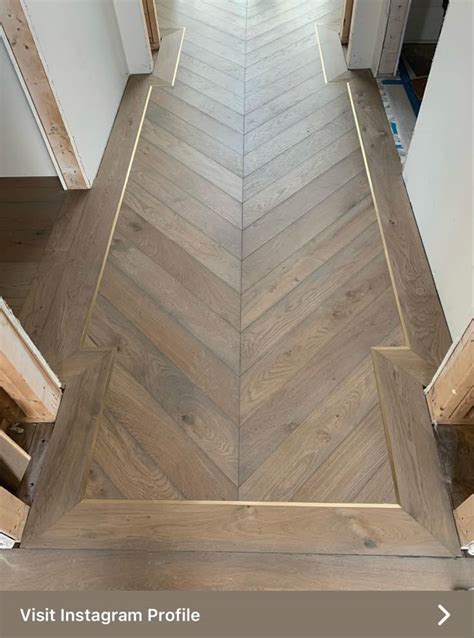 Herringbone Flooring With Brass Inlay Wood Floor Design Herringbone