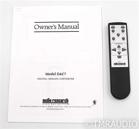 Audio Research Dac7 Dac Da Converter Dac 7 Black Remote Sold