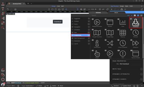 Wappler Documentation Custom File Downloader With Controls And