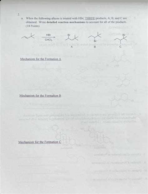 Solved When the following alkene is treated with HBr, THREE | Chegg.com