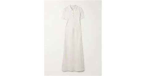The Row Valenit Silk Crepe Maxi Dress In White Lyst Uk