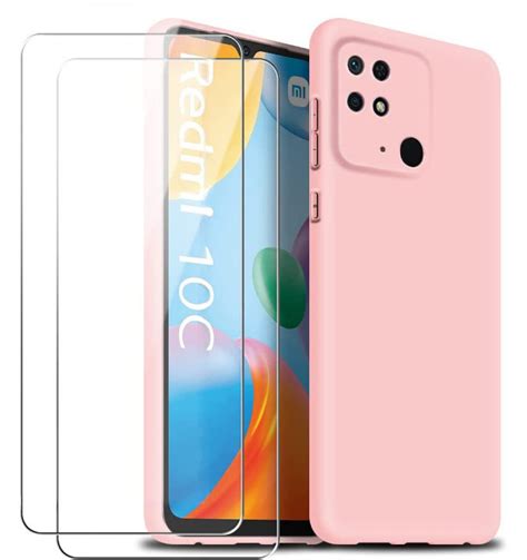 Coque Pour Xiaomi Redmi 10C Silicone Rose 2 Verres Trempes Babe Boutik Xiaomi Redmi 10C