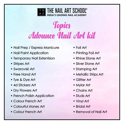 Advance Nail Art Kit Nail Art Courses Nail Art Kit Nail Tech School