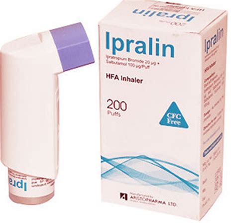Ipralin Ipratropium Bromide Salbutamol Sulfate 20mcg 100mcg Per Actuation Suspension Metered