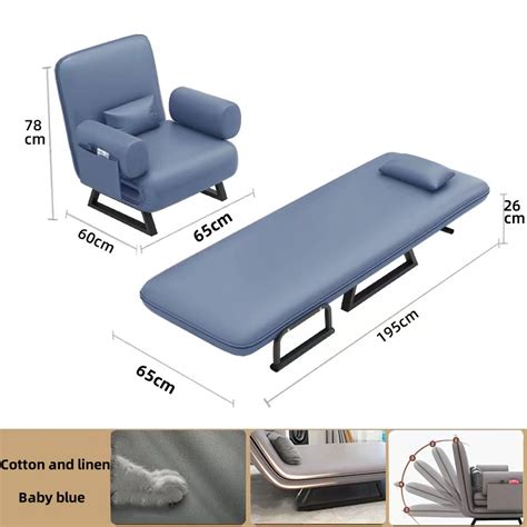 Lamper Iron Feet Lazy Sofa Bed Folding Recliner Convertible Sleeper