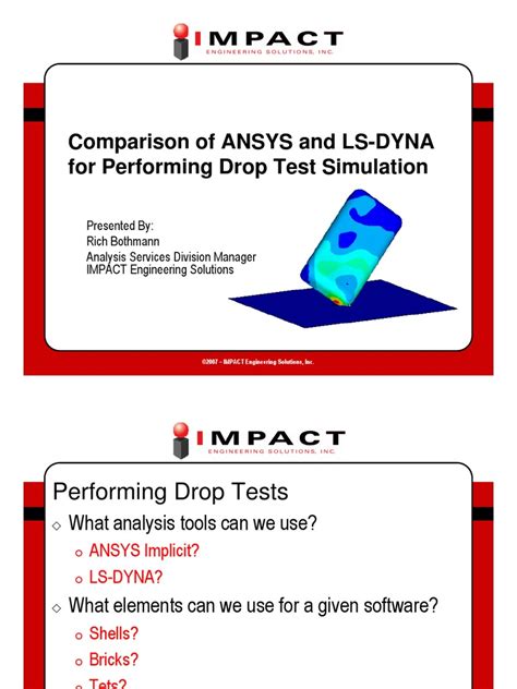 Drop Test Ansys Vs Dyna Pdf Matrix Mathematics Integral Drop Test Ansys Vs Dyna Pdf Matrix Mathematics Integral