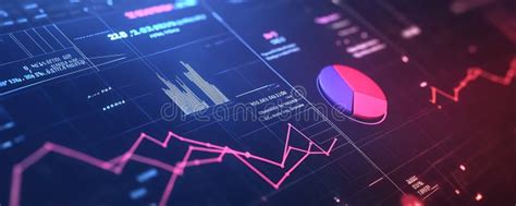 Business Infographic With Line Graphs And Pie Charts Clear Data Stock