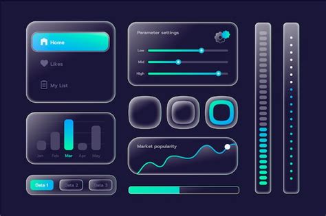Glassmorphism Navigation Bar Vectors And Illustrations For Free Download
