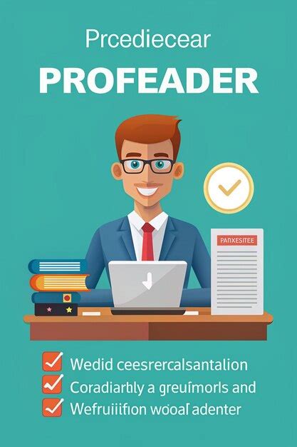 Proofreader Vector Illustration Meticulous Editing Professional Proofreader Vector Illustration Meticulous Editing Professional