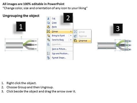 Ppt Slides 3 Wires Cables Diagram Powerpoint Templates