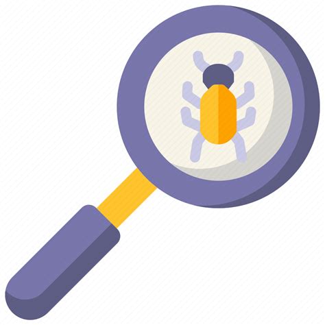 Magnifying Glass Bug Malware Seo Antivirus Electronics Icon