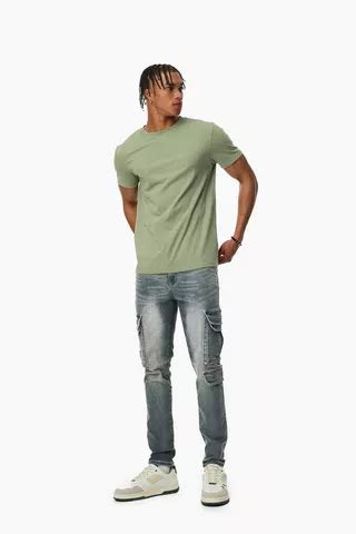 Skinny Cargo Denim