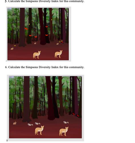 Solved 1 Calculate The Simpscas Diversity Index For This