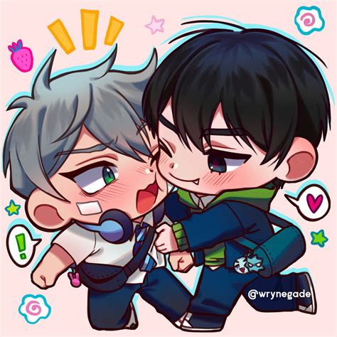 Safebooru 2boys Alien Stage Artist Name Bag Black Hair Black Jacket