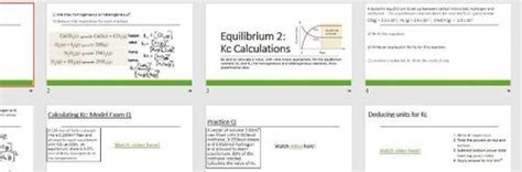 Calculating Kc And Kc Units A Level Chemistry Equilibrium Ii