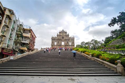 Ruins Of St Paul`s Historic Centre Of Macau Editorial Photo Image