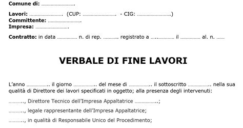 Verbale Di Fine Lavori Cosè Modello Da Scaricare Planradar