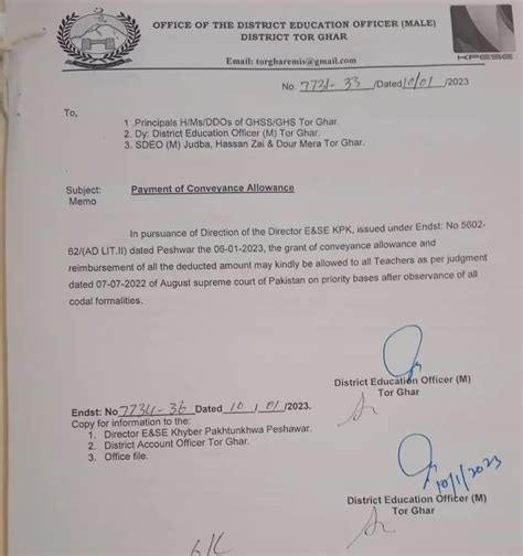 Grant Of Conveyance Allowance And Deducted Amount