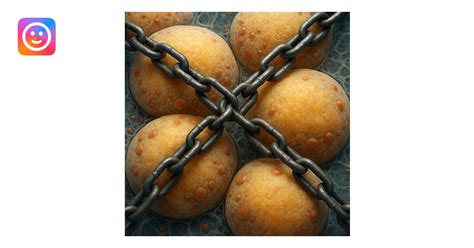 Hyper Realistic 4k Adipocytes Seen Under Microscope Blocked By Metal Chains Cellular Details