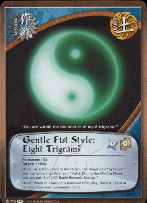 M 724 Gentle Fist Style Eight Trigrams Uncommon Naruto Card