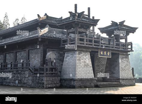 Chibi Hubei China Oct 25 2018 The Ancient Battle Field Of The Red Cliff Chibi Stone