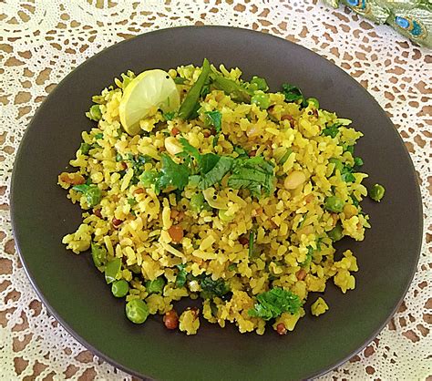Peas And Peanuts Poha Anubalas Kitchen
