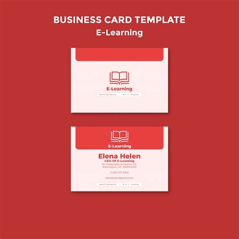 Free Psd Flat Design E Learning Template