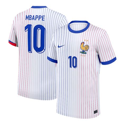 Mbappe 10 France Away Soccer Jersey Euro 2024 Gogoalshop