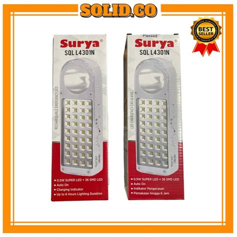 Jual Surya Lampu Emergency 36 Smd Led Sql L4301n Shopee Indonesia
