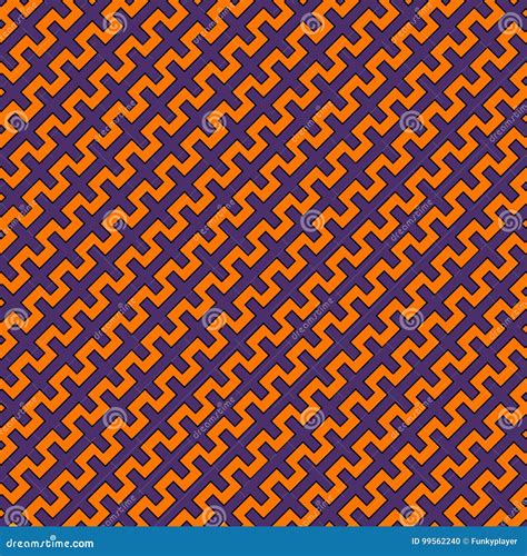Seamless Pattern In Halloween Traditional Colors Battlement Curved