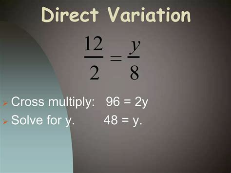 direct and inverse variations pptx