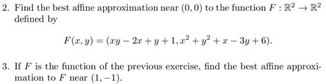 Solved 2 Find The Best Affine Approximation Near 00 To Solved 2 Find The Best Affine Approximation Near 00 To
