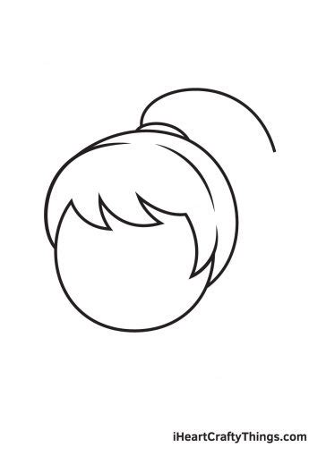 Ponytail Drawing How To Draw A Ponytail Step By Step