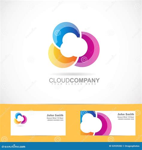 Colored Cloud Design Stock Vector Illustration Of Shape 53939282