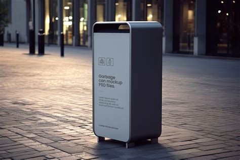 Premium Psd Large Garbage Bin Mockup Design