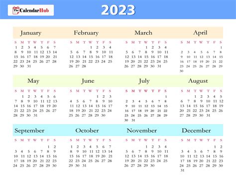 2023 Calendar Printable Vertical Printable Blank World
