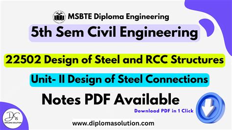 22502 Design Of Steel And Rcc Structures Unit 2 Notes Pdf