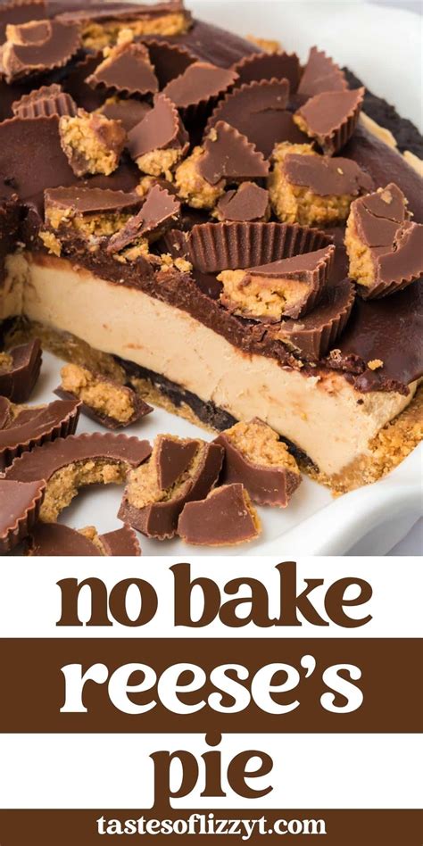 A Reeses Cup Dream No Bake Chocolate Peanut Butter Pie Recipe