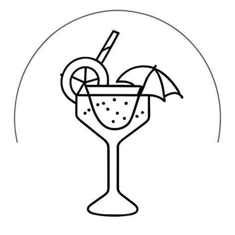 Premium Vector Continuous Line Drawing Of Exotic Cocktail Drinks