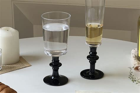와인·양주·칵테일잔 빈티지 블랙 체스 와인잔 미니 고블렛잔 오늘의집 쇼핑
