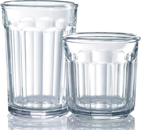 Working Glass 16 Piece Assorted Glass Tumbler Set Mixed