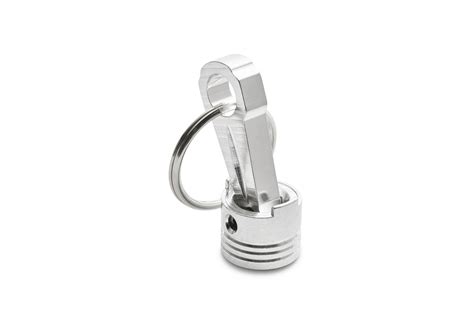 Piston And Rod Keychain Featuring Ford Oval