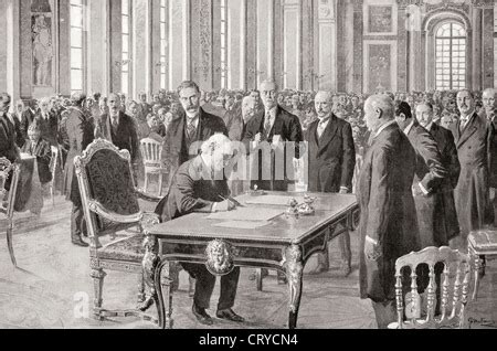 The Signing Of The Versailles Peace Treaty At The Hall Of Mirrors 28th