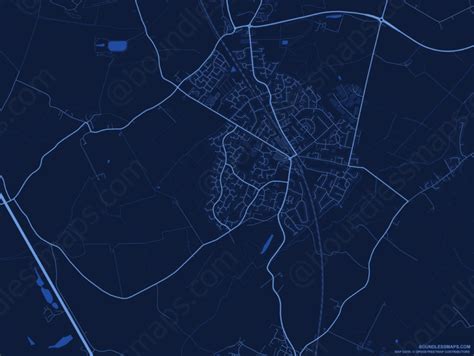 Flitwick Dark Blue Vector Map Boundless Maps