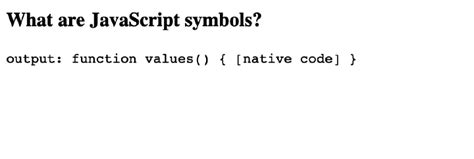 javascript symbol是什么 极客笔记